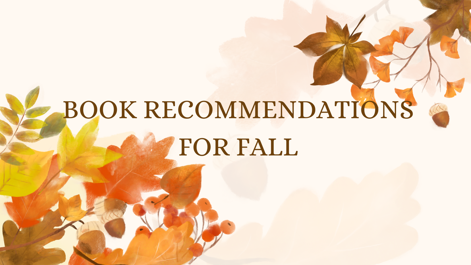 Book Recommendations for Fall | Peak Student Media